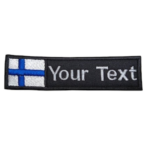 Finland Flag Patch Custom Name Text Finland Flag Patch With Hook ...