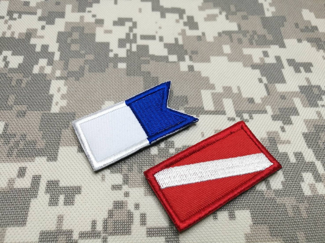 2 Pcs. Diving Alpha Flag Diver Patch Scuba Skin Master Diver Patch ...