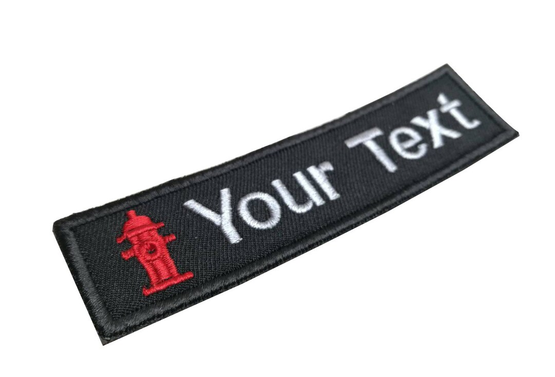 Fire Fighter Fire Hydrant Patch Custom Name Tag Name Tape Thin Red Line ...