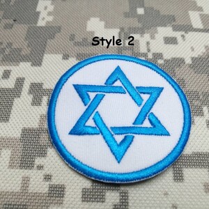 Star of David Patch D.I.Y. Decorate Biker Name Tag Religious Jewish ...