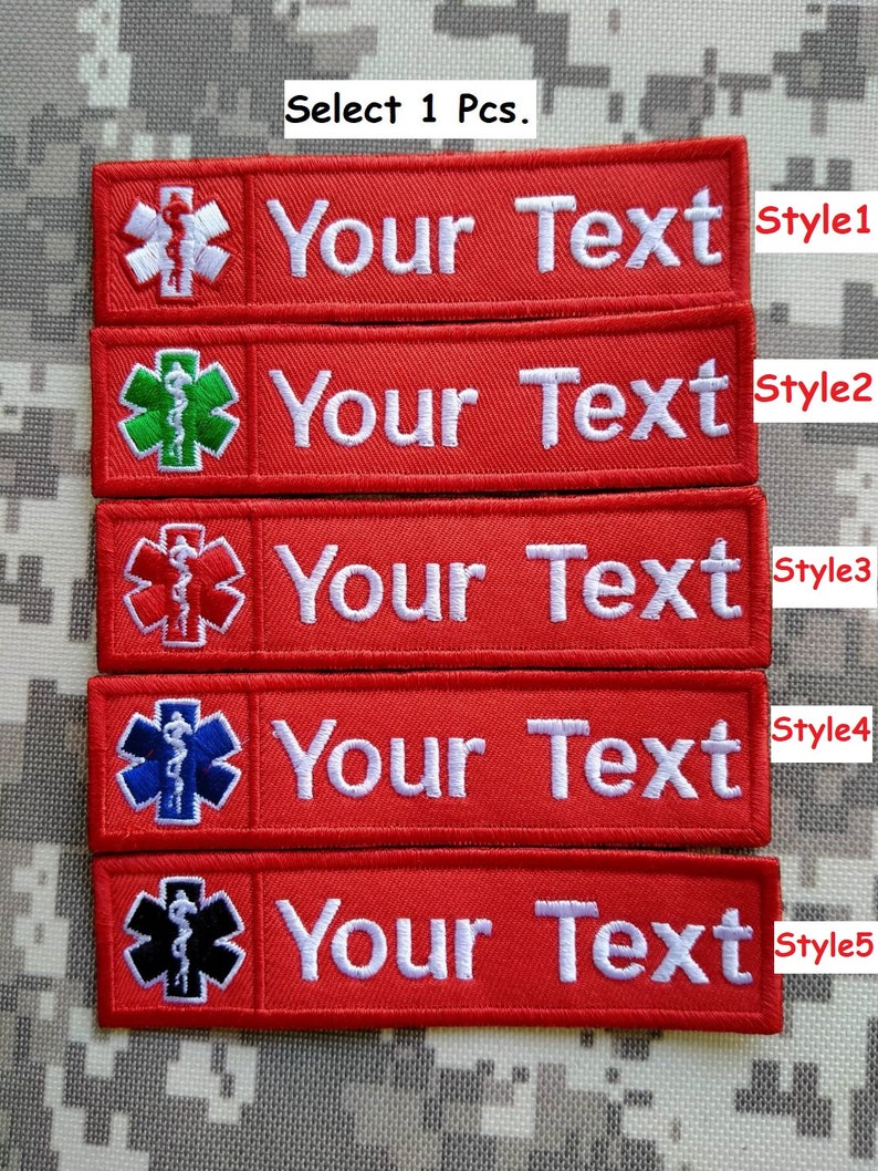 Custom Name Text Your Text Patch Paramedic Medic EMT EMS Patch - Etsy