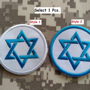 Star of David Patch D.I.Y. Decorate Biker Name Tag Religious Jewish ...
