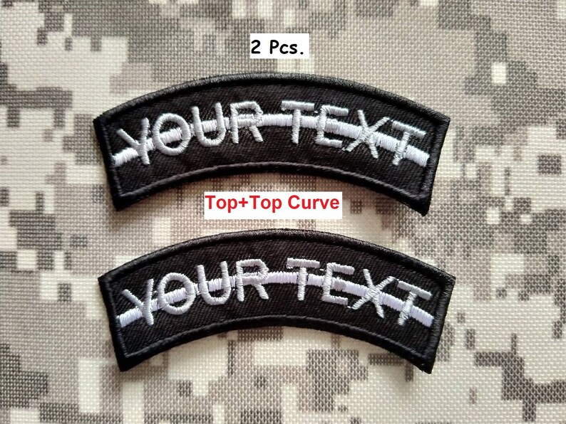 2 Pcs. EMS EMT Curve patch Custom name text patch Medic thin | Etsy