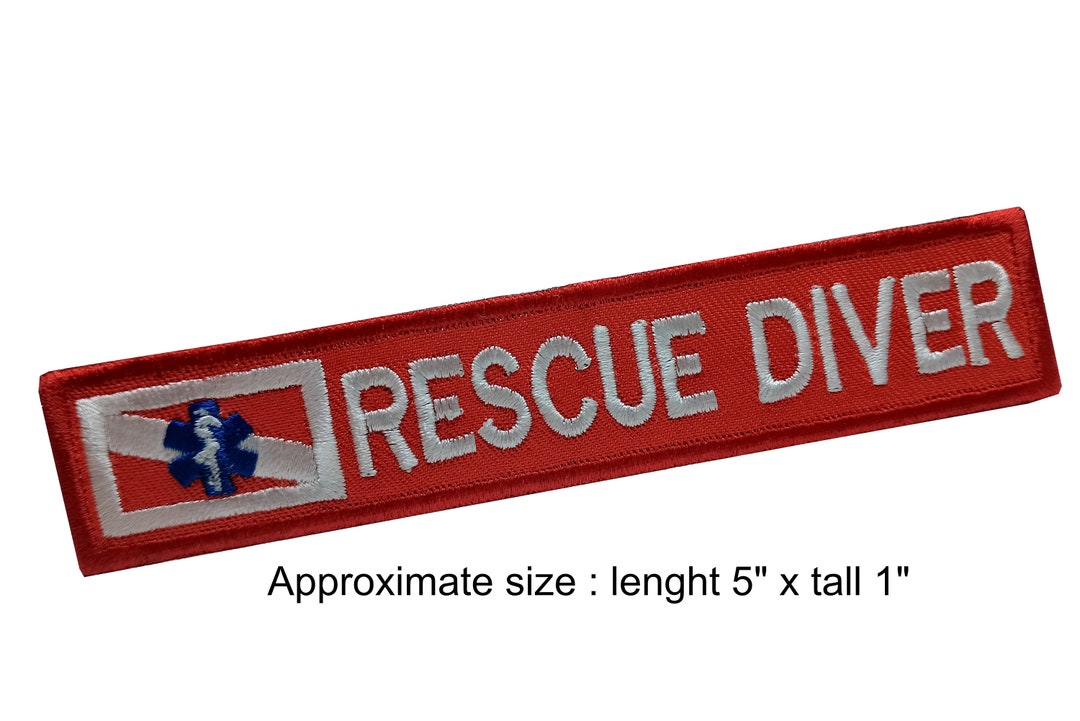 RESCUE DIVER Patch Scuba Diver Skin Diver Master Diver Rescue Dive ...