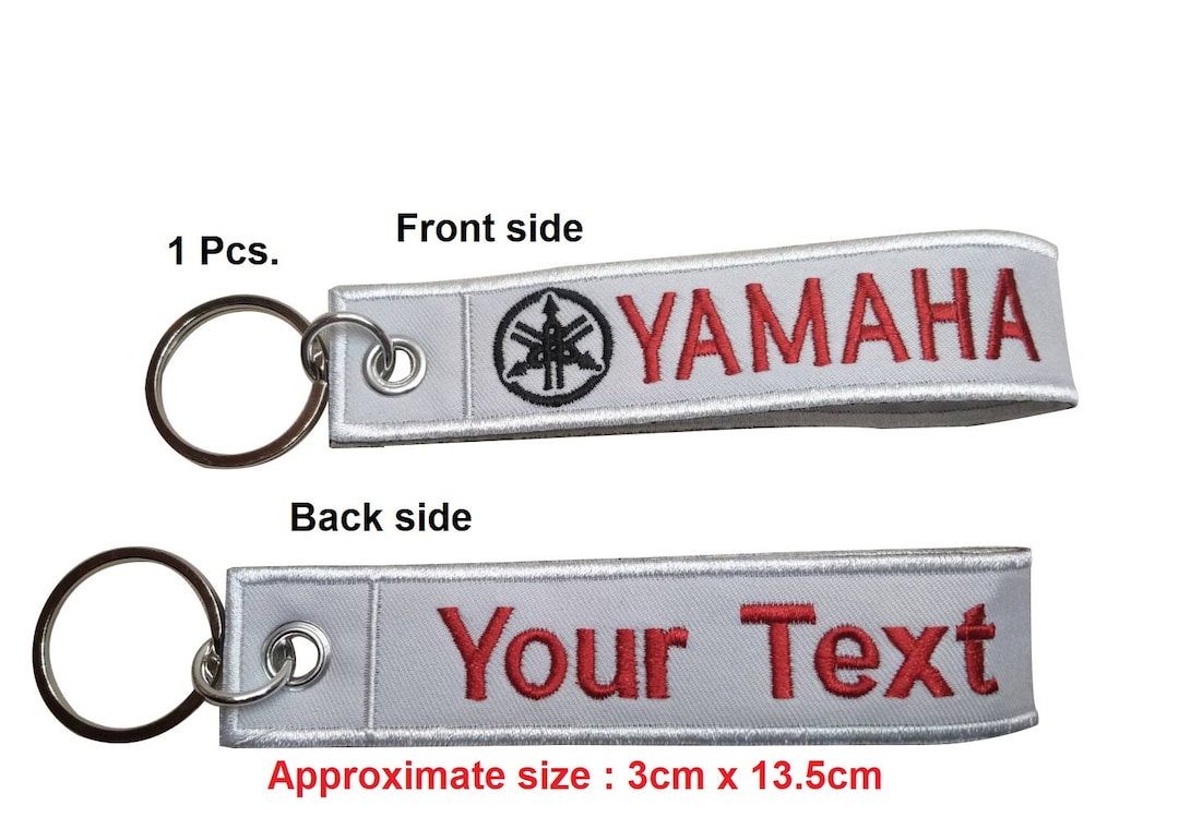 YAMAHA Key Chain Custom Text Name Text Motorcycle Racing Key Chain ...
