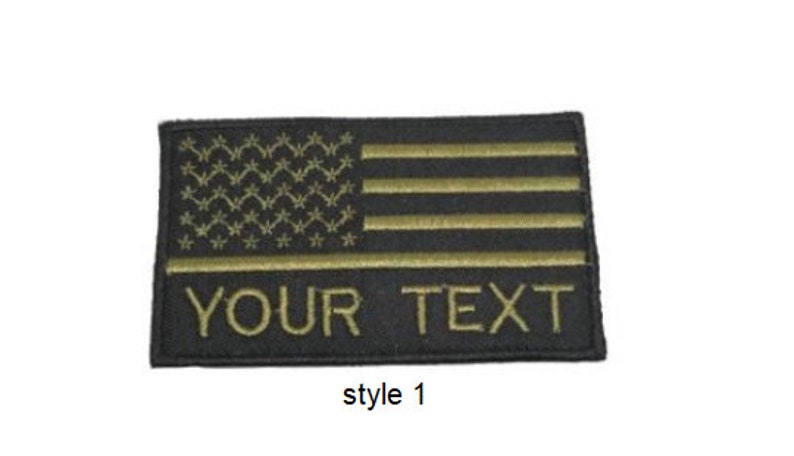 1 Pcs. Custom name patch Your Text patch thin green line | Etsy