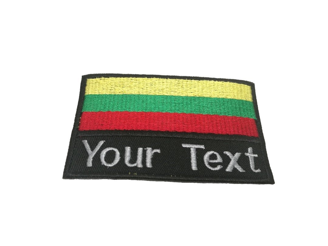Lithuania Flag Patch Custom Name Text Your Text Patch Lithuania Flag ...