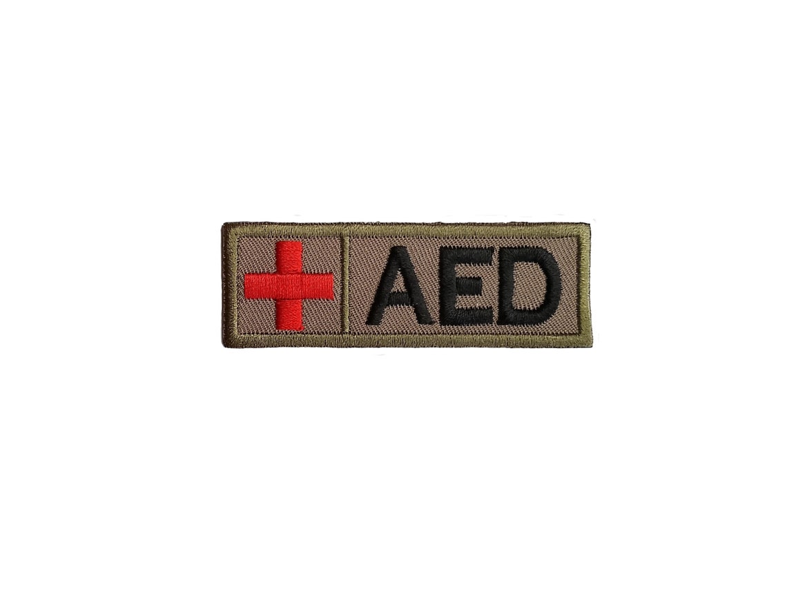 1 Pcs. AED Patch Red Cross Medic Paramedic EMS EMT Rescue Patch Hook ...