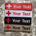 Red Cross Medic Custom Name Text Patch Firs Aid Paramedic Hook Backing ...