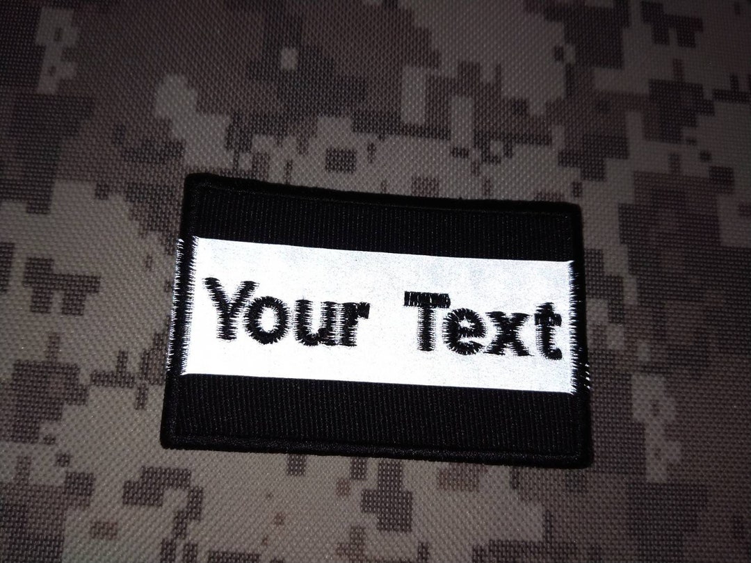 Reflective Patch Your Text Custom Name Text Patch Tag Name Tape Name ...