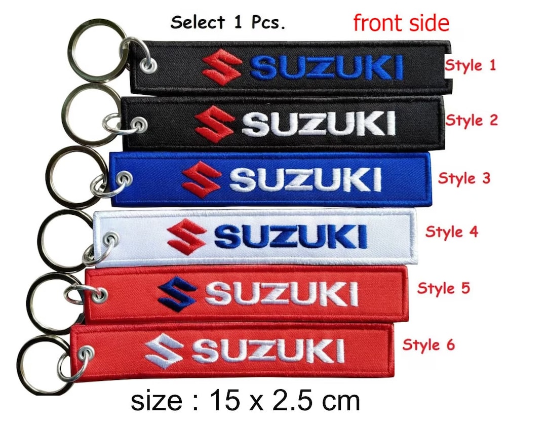 Suzuki Key Chain Biker Embroidered Key Chain Suzuki Biker Racing ...