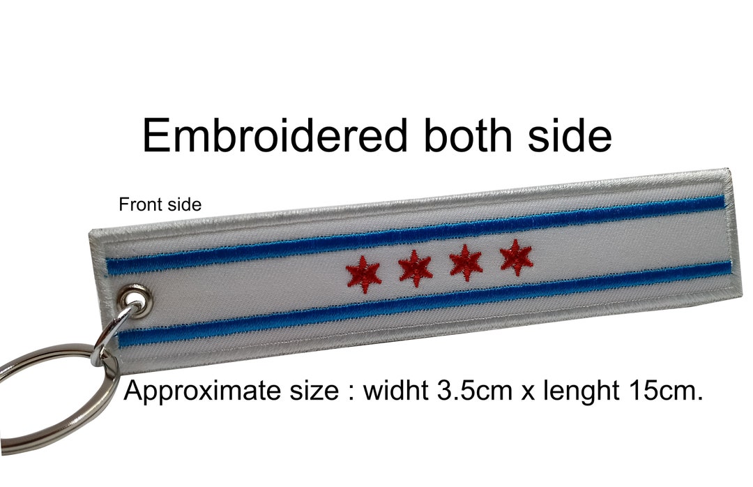 Chicago Illinois USA Flag Key Chain D.I.Y. Key Chain Chicago Illinois ...