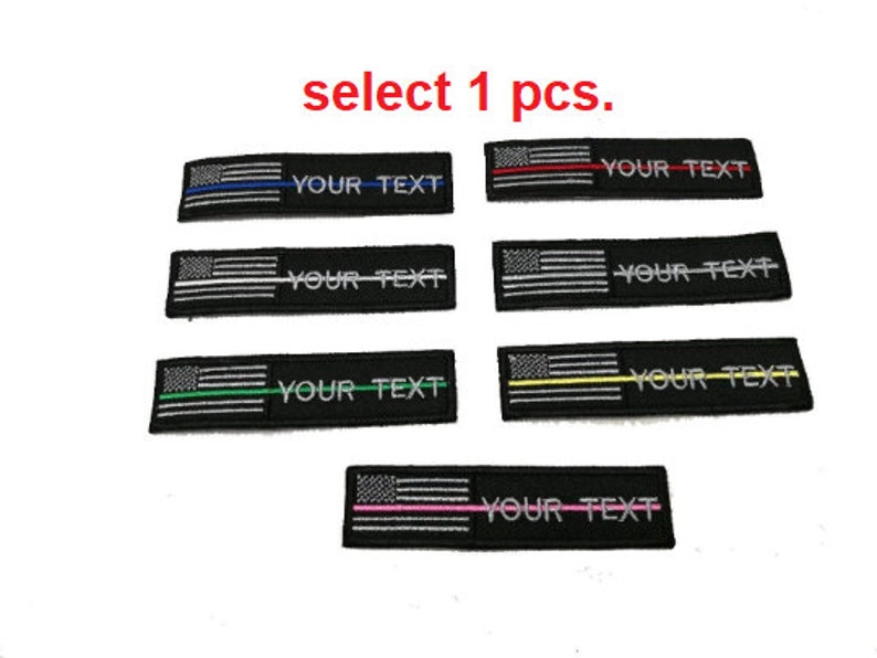 1 Pcs. Custom Name Patch Thin Red Blue White Green Pink Yellow - Etsy