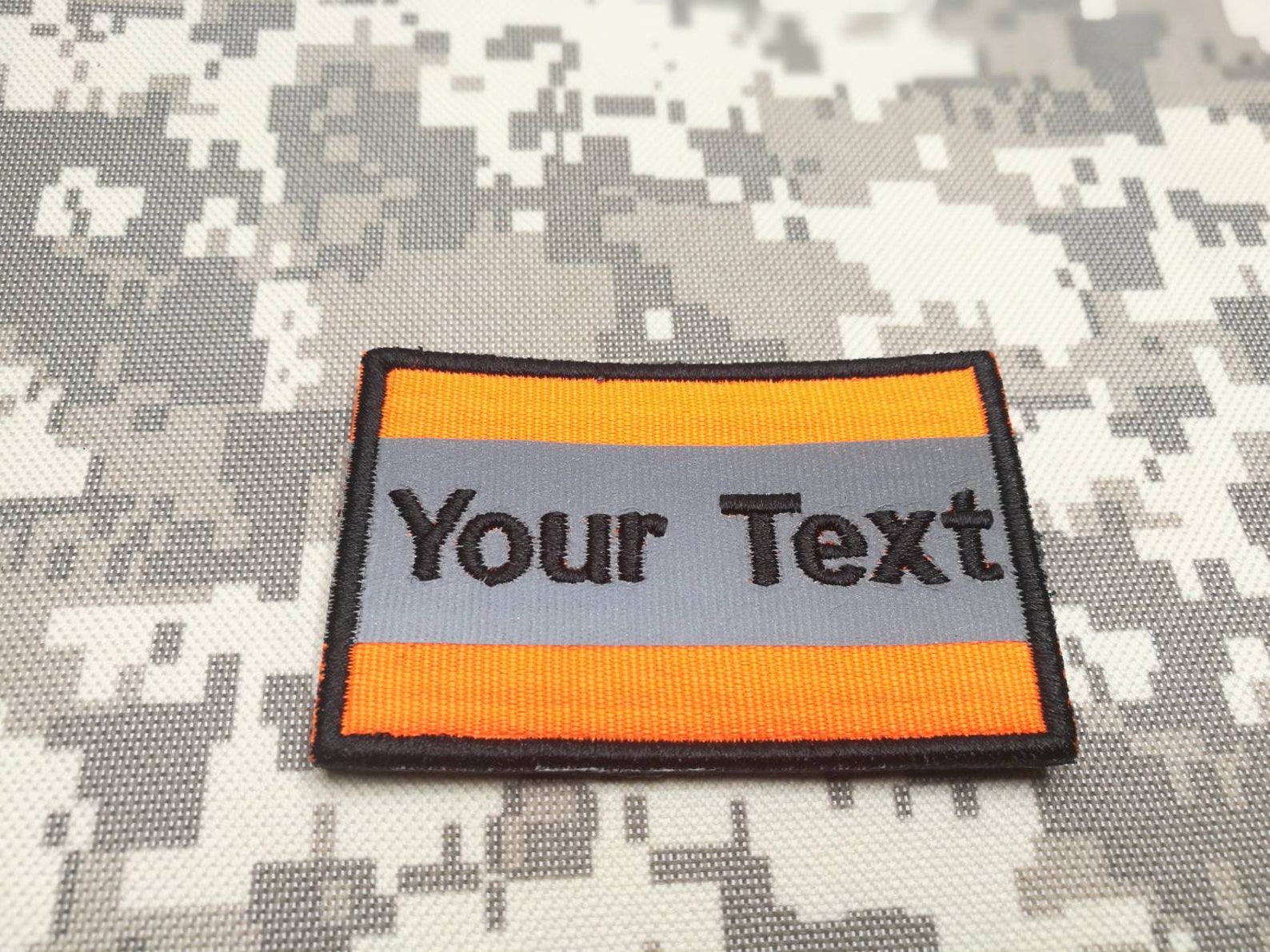 Reflective Patch Your Text Custom Name Text Patch Tag Name | Etsy