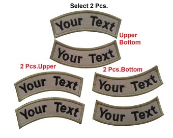 2 Pcs. Curve Custom Name Tag Nametape Your Text Patch Biker | Etsy