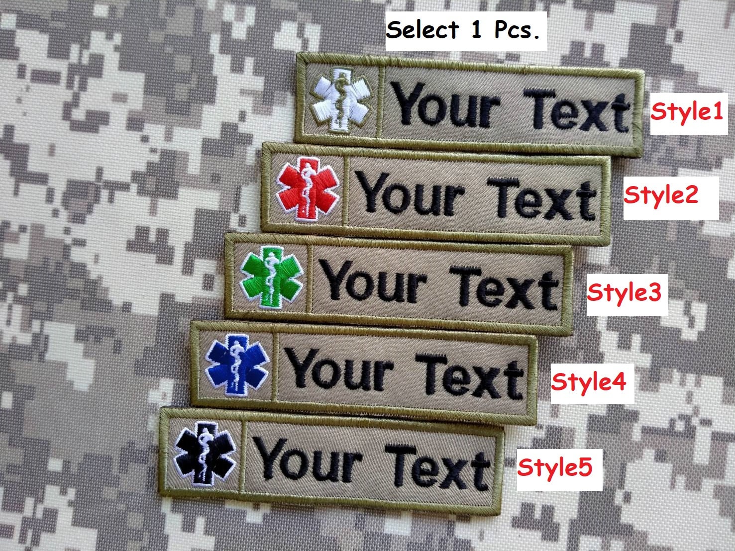 Custom Name Text Your Text Patch Paramedic Medic EMT EMS Patch - Etsy