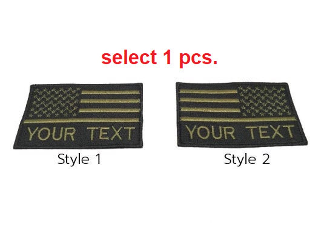 1 Pcs. Custom Name Patch Your Text Patch Thin Green Line Police Swat ...