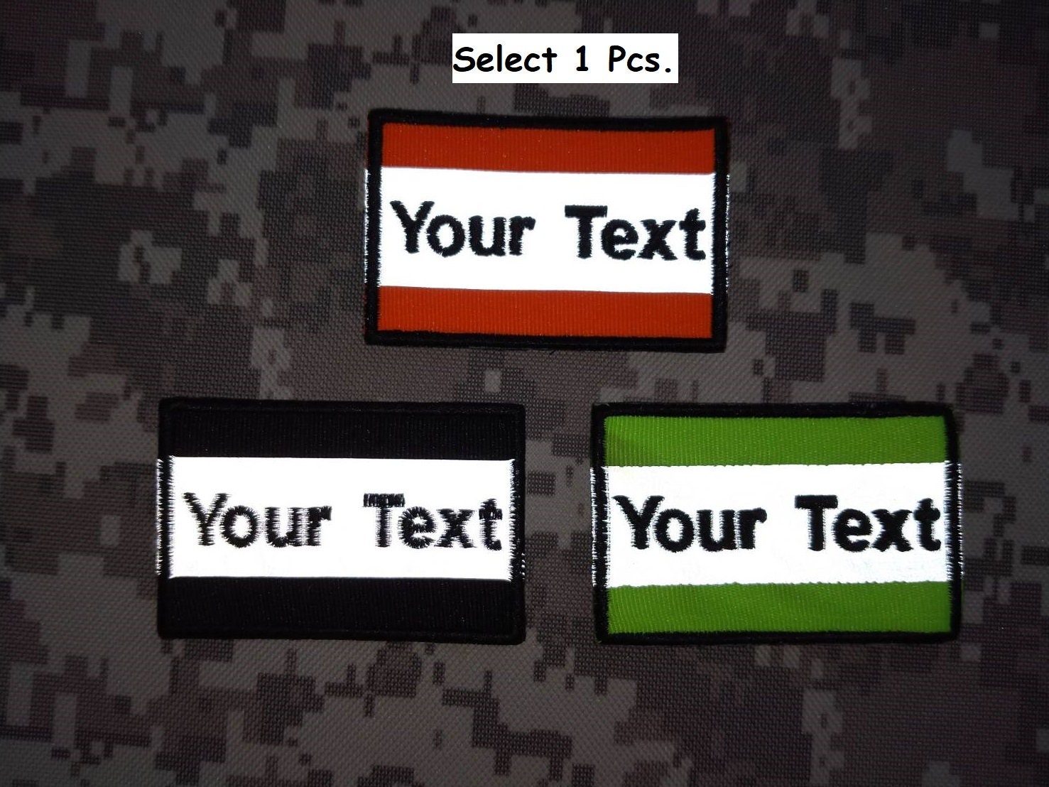 Reflective Patch Your Text Custom Name Text Patch Tag Name - Etsy