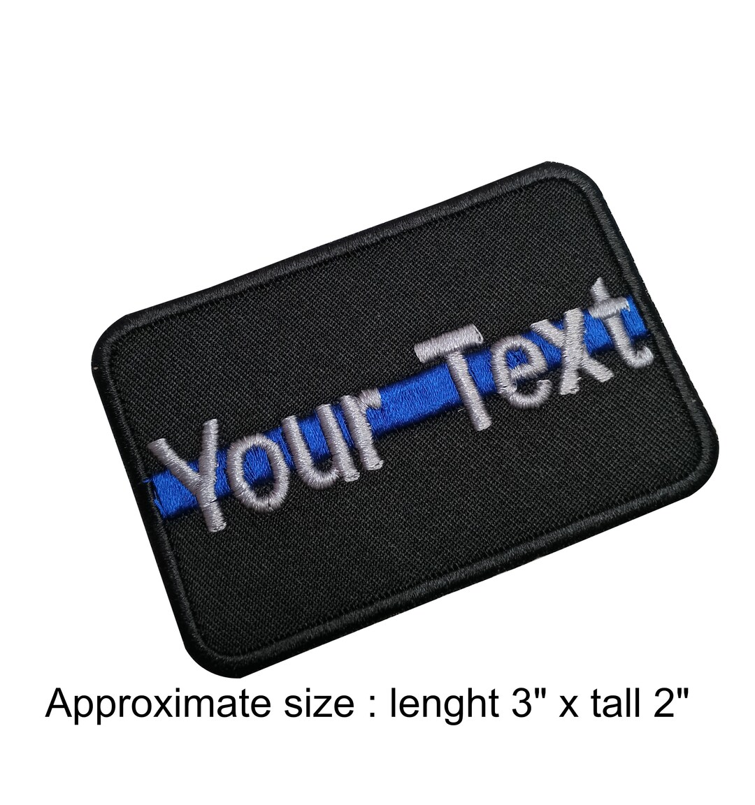 Thin Blue Line Patch Custom Name Text Thin Blue Line Police Morale Hook ...