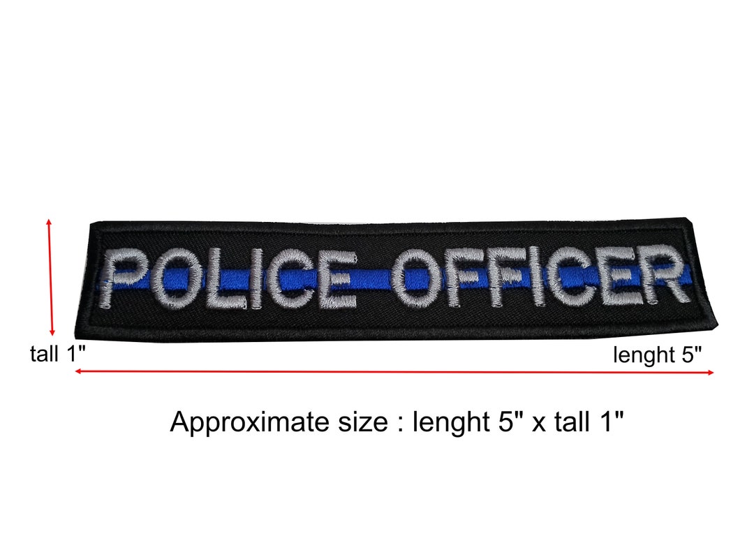 POLICE OFFICER Thin Blue Line Patch Police SWAT Morale Hook Backing or ...