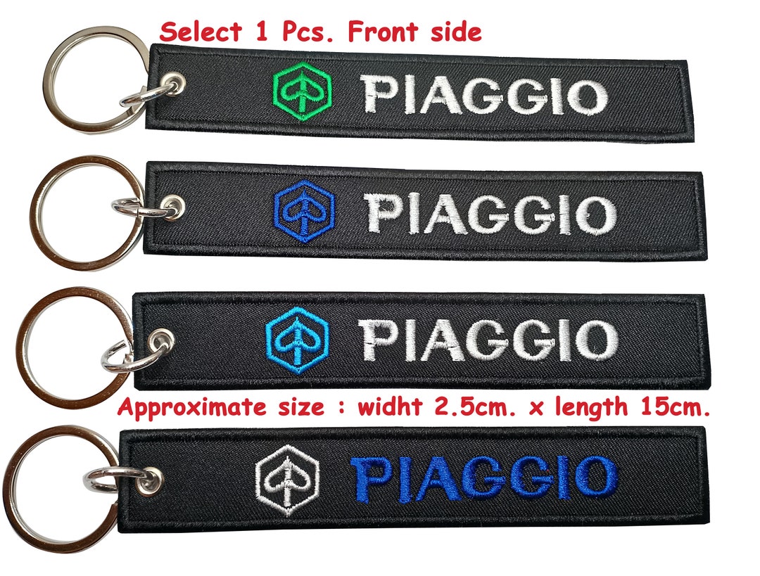 PIAGGIO Key Chain Vespa PIAGGIO Embroidered Key Chain Biker Motorcycle ...