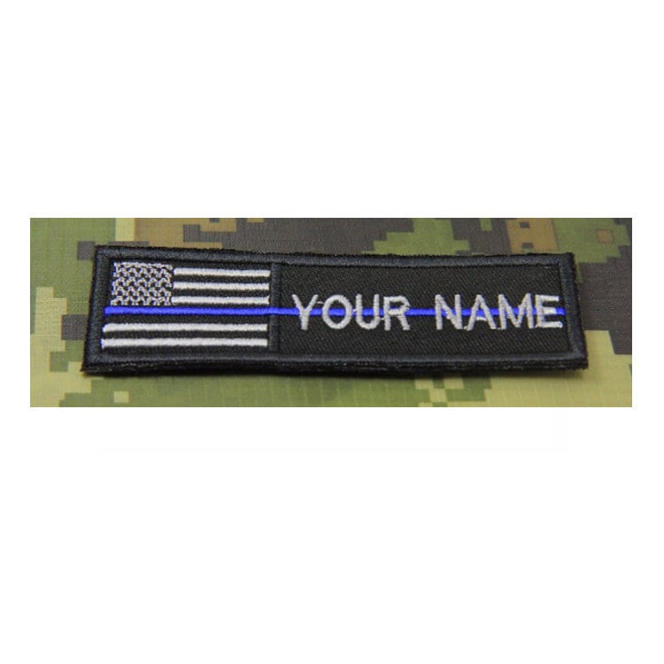 Blue Line Patch Custom name thin blue line police SWAT USA | Etsy