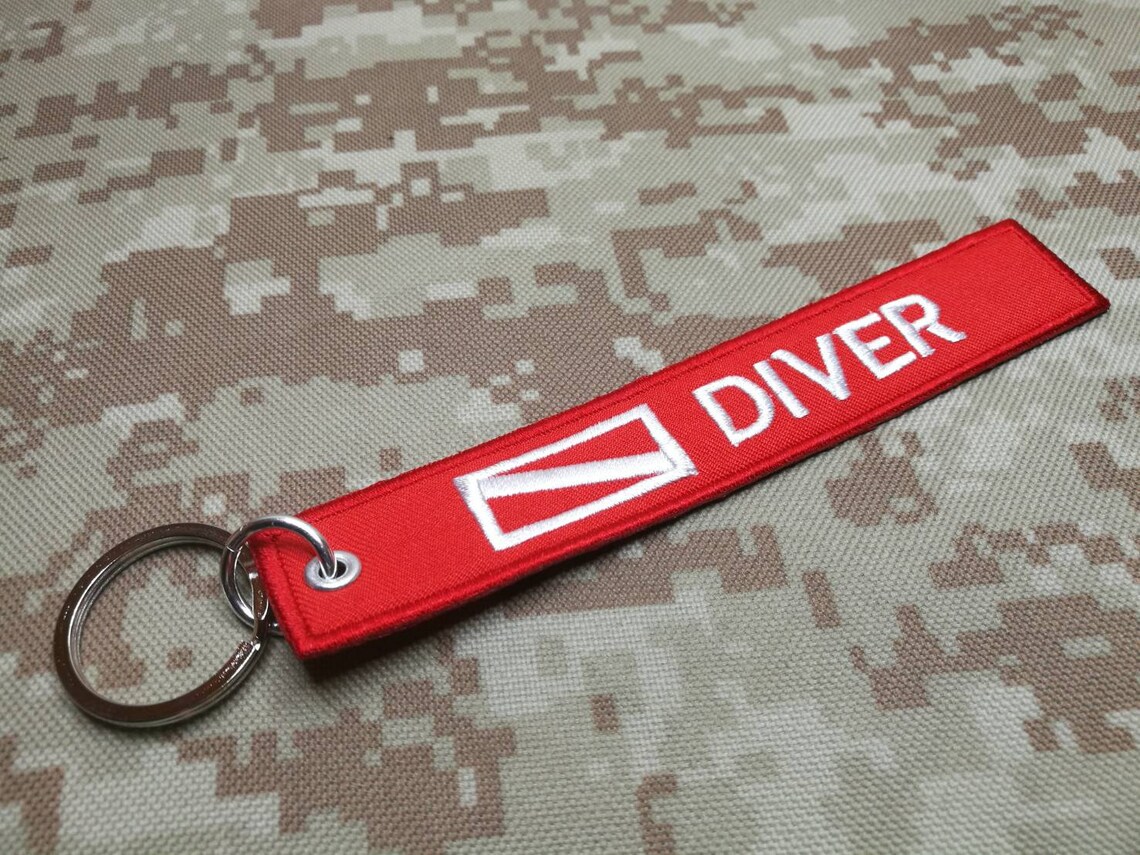 Diver Key Chain Diver Tag Bag Tag Holder Motorcycle Biker - Etsy