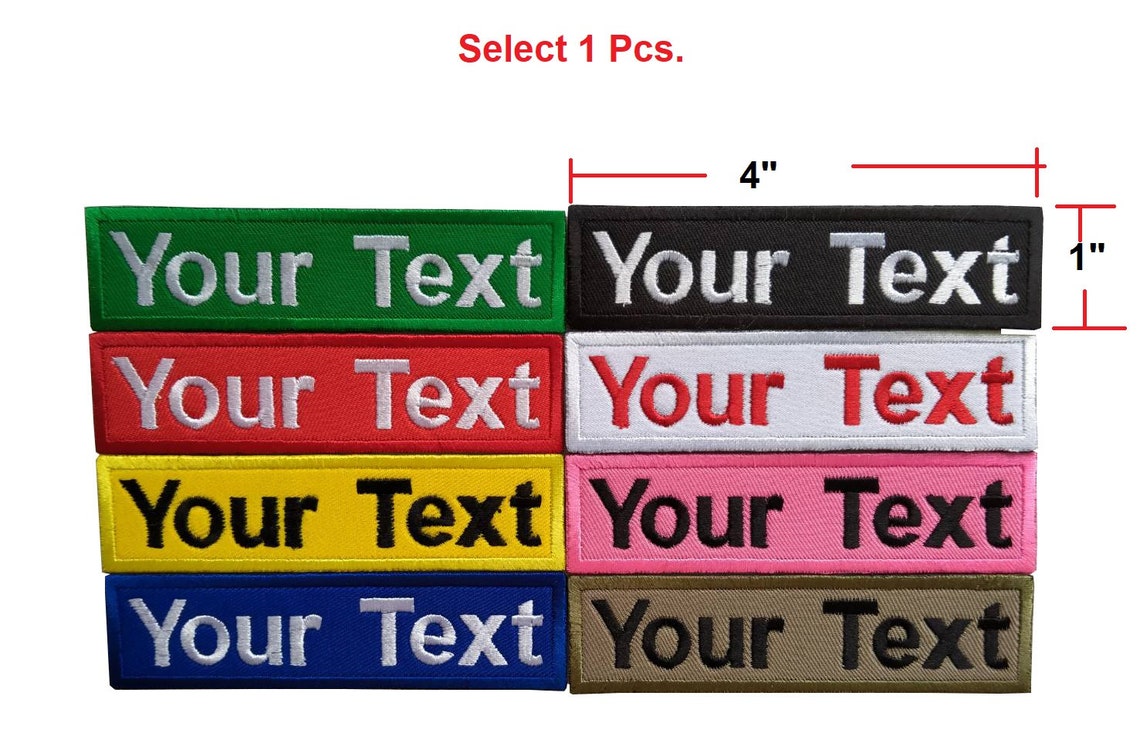 Your Text Patch Custom Name Text Patch Tag Name Tape Name Tag - Etsy