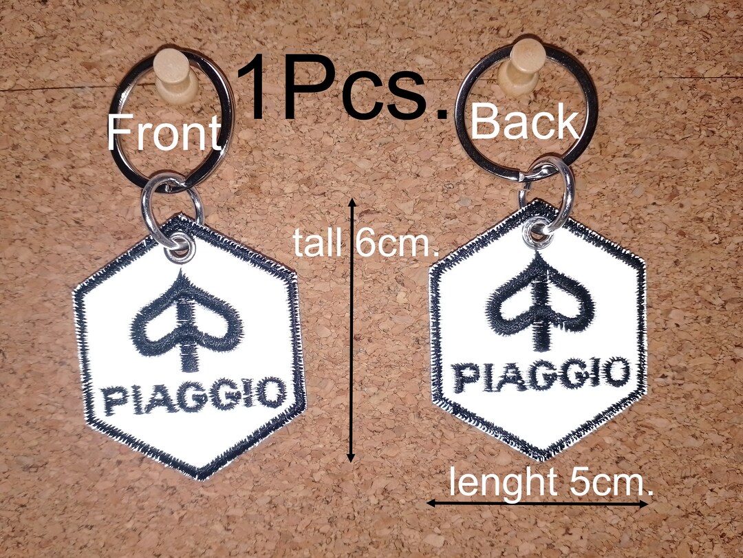 1pcs.piaggio Reflective Key Chain Embroidered on Both Side Biker ...