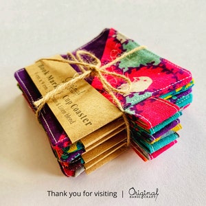 Birds Deers Corner Bookmark Cup Coaster Bookmark Set - Etsy