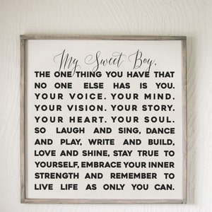 My Sweet Boy - Wood Sign - Etsy
