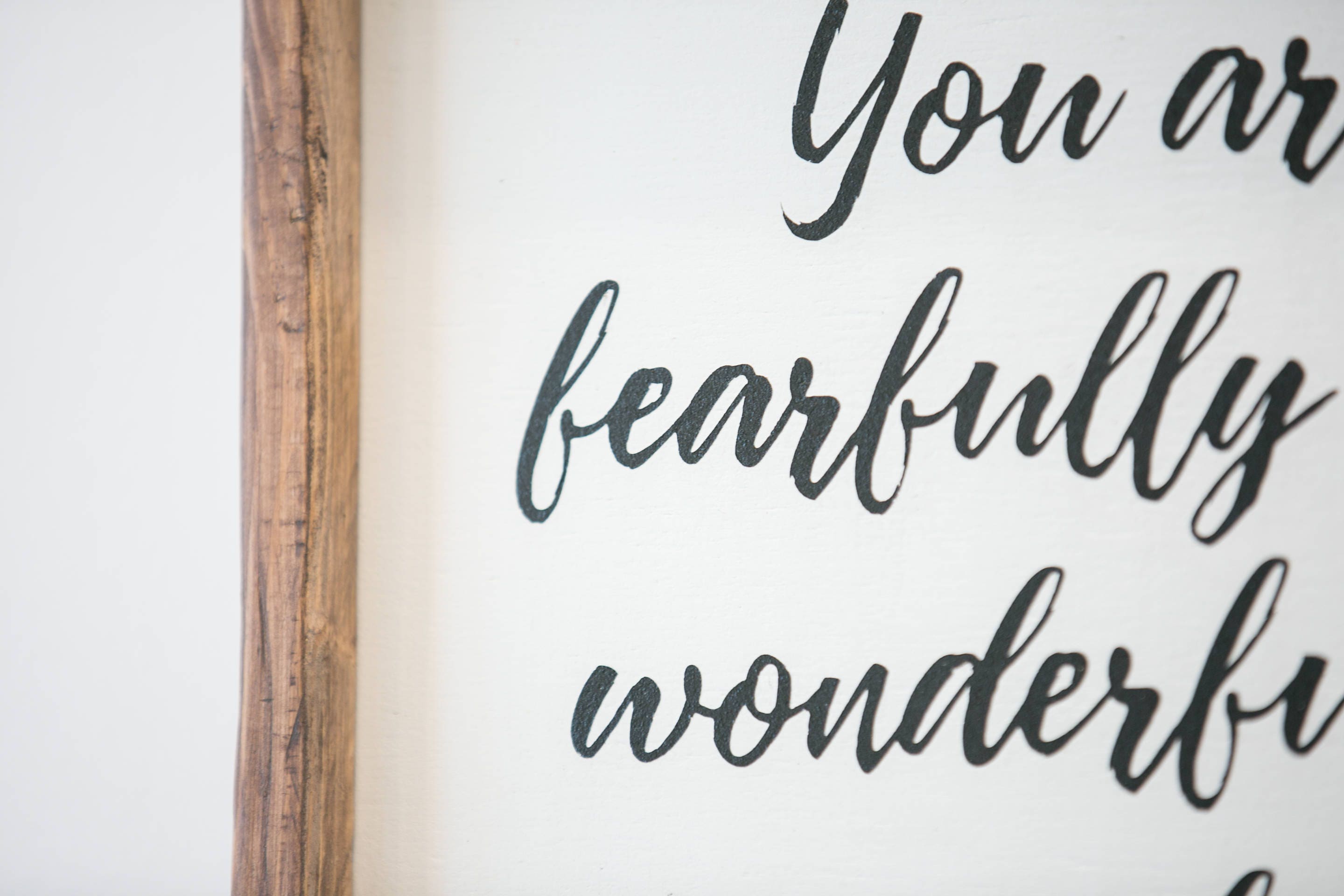 You Are Fearfully and Wonderfully Made Wood Sign | Etsy