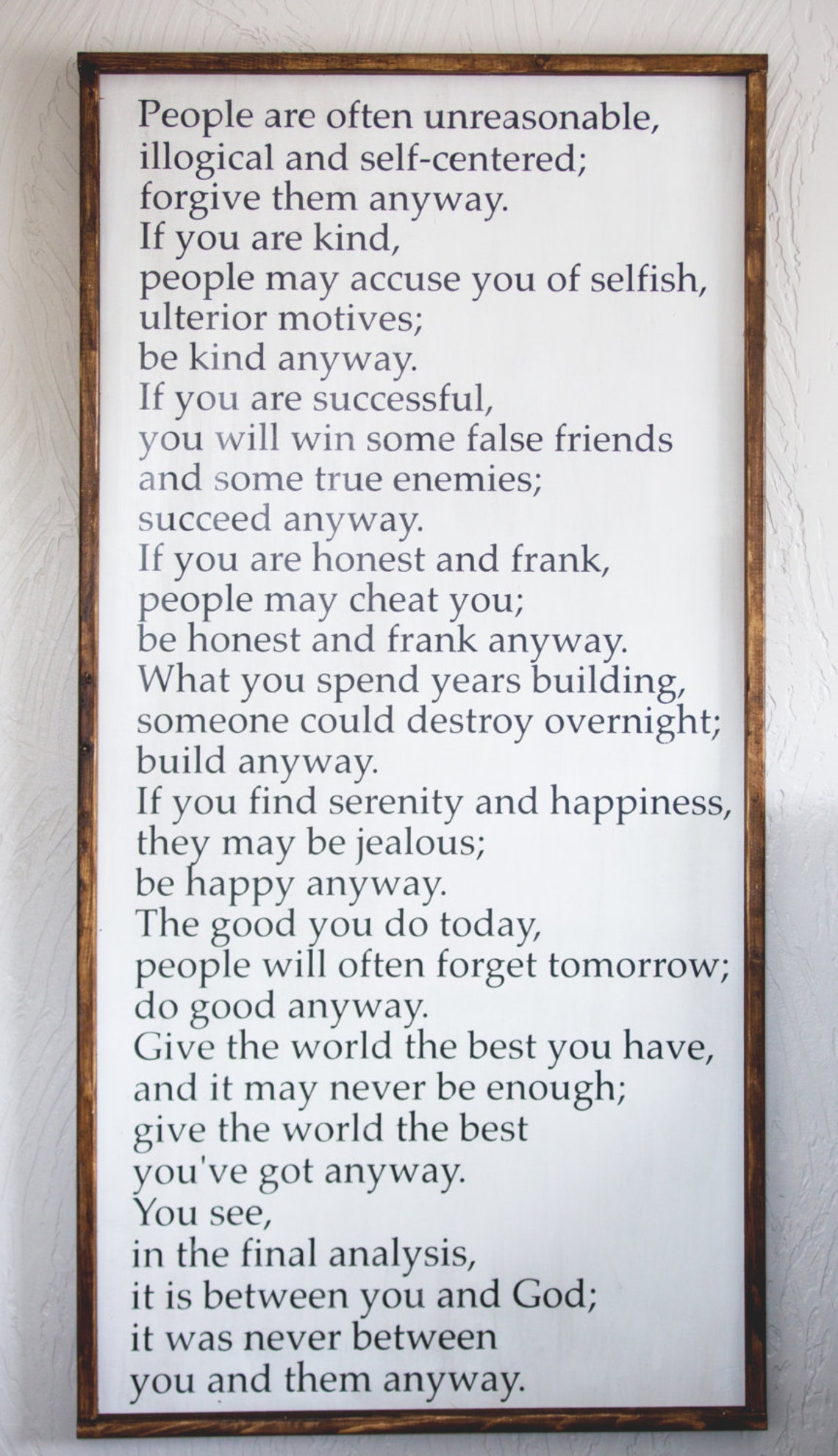 Mother Teresa - Wood Sign - Etsy