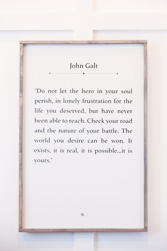 John Galt Quote Wood Sign | Etsy