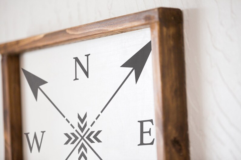 Compass Sign Directional Sign Wood Sign - Etsy