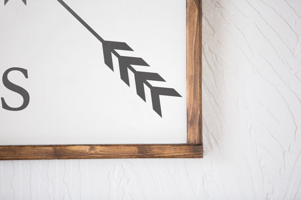 Compass Sign Directional Sign Wood Sign - Etsy