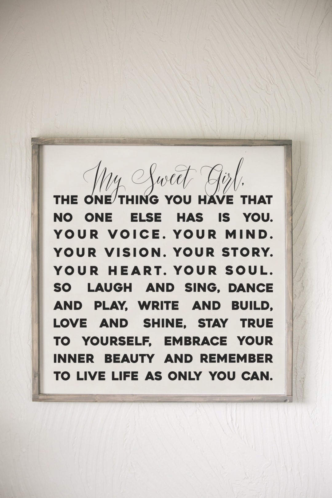 My Sweet Girl - Wood Sign - Etsy