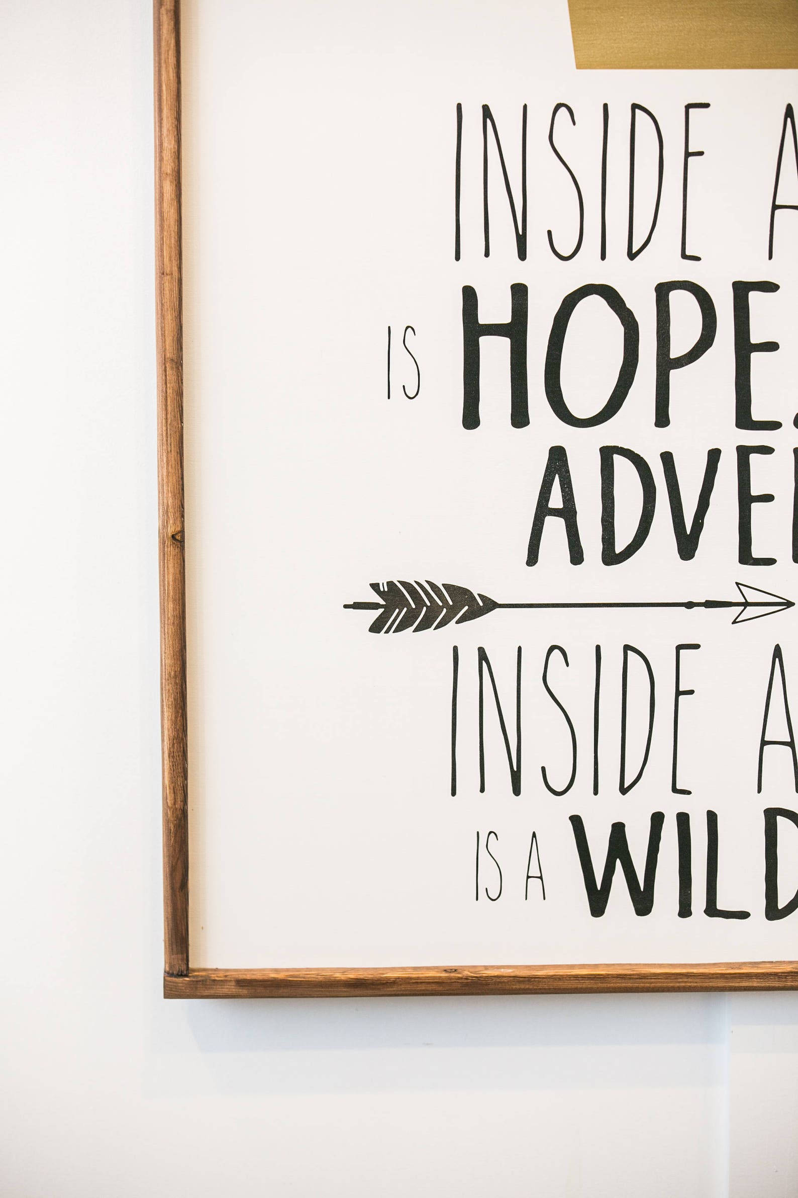 Wild Thing - Inside All of Us is Hope Fear and Adventure - Wood Sign - Etsy