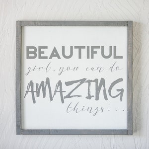 Beautiful Girl - Wood Sign - Etsy