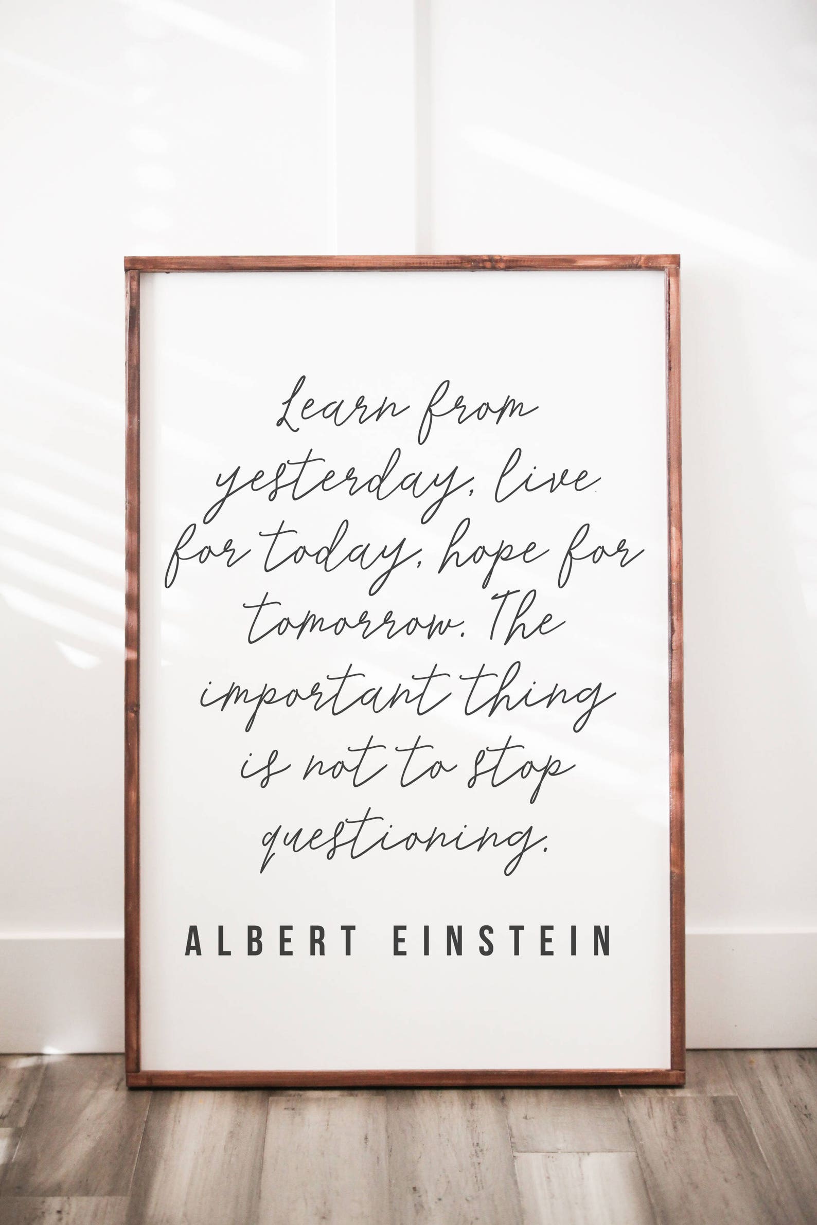 Albert Einstein Quote Wood Sign - Etsy