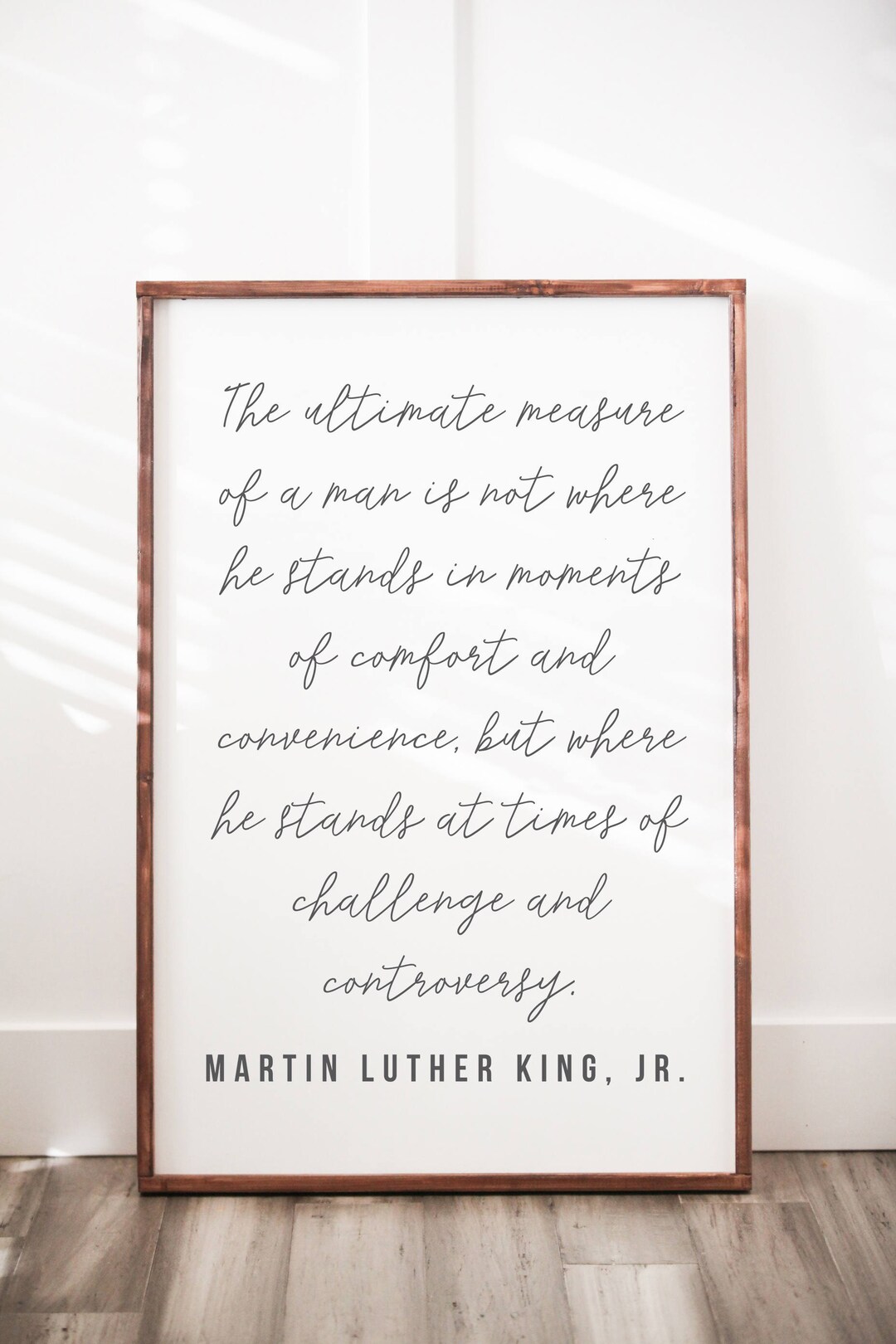 MLK Quote - Martin Luther King Jr Quote - Ultimate Measure of a Man ...