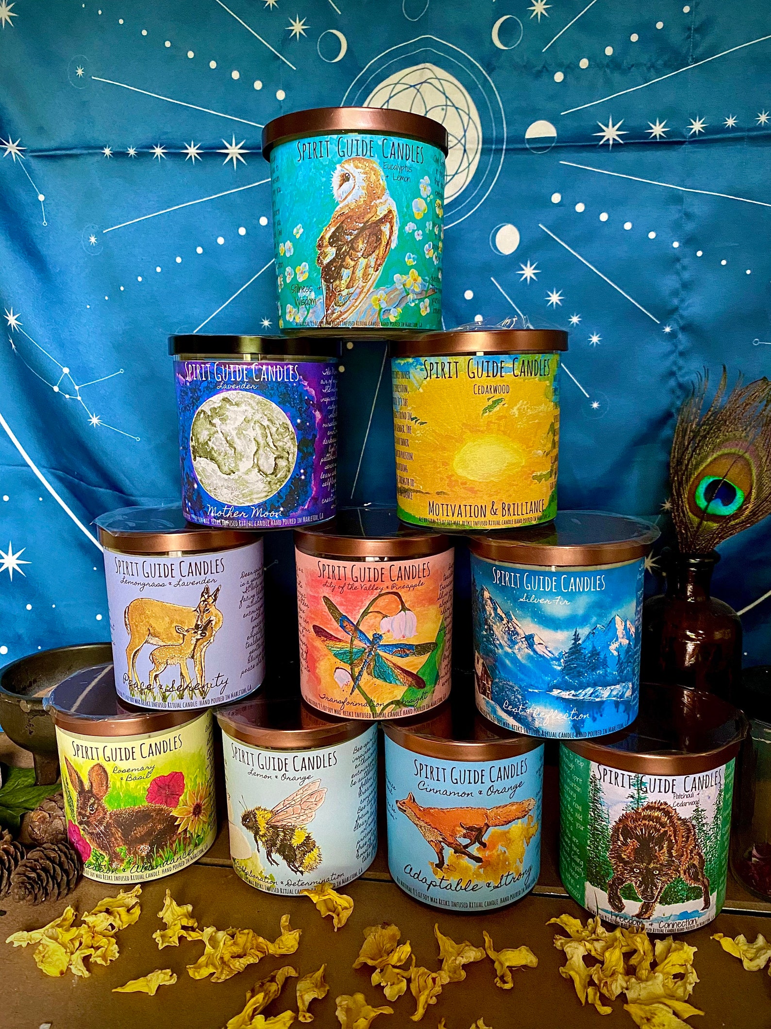 Owl Spirit Guide reiki Infused Ritual Candle All Natural | Etsy