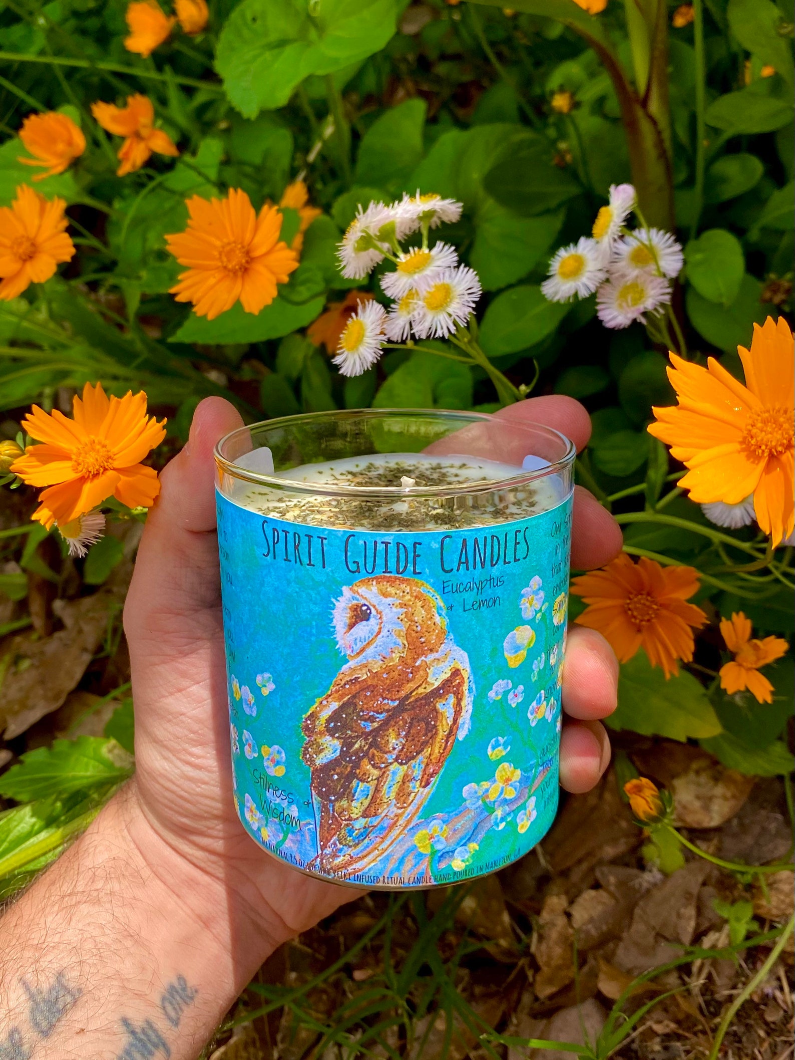 Owl Spirit Guide reiki Infused Ritual Candle All Natural | Etsy