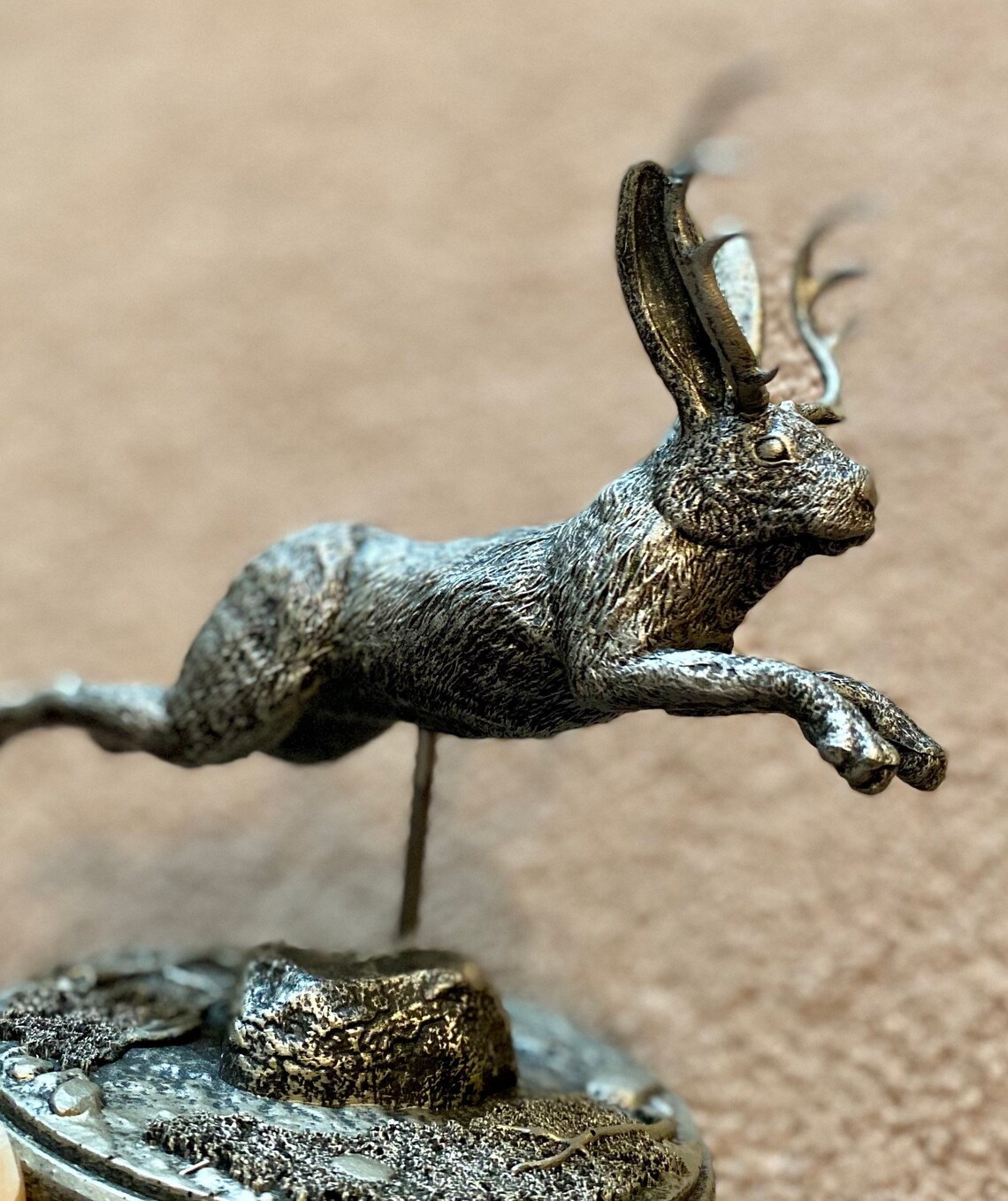 Jumping Jackalope Mini Statue - Etsy