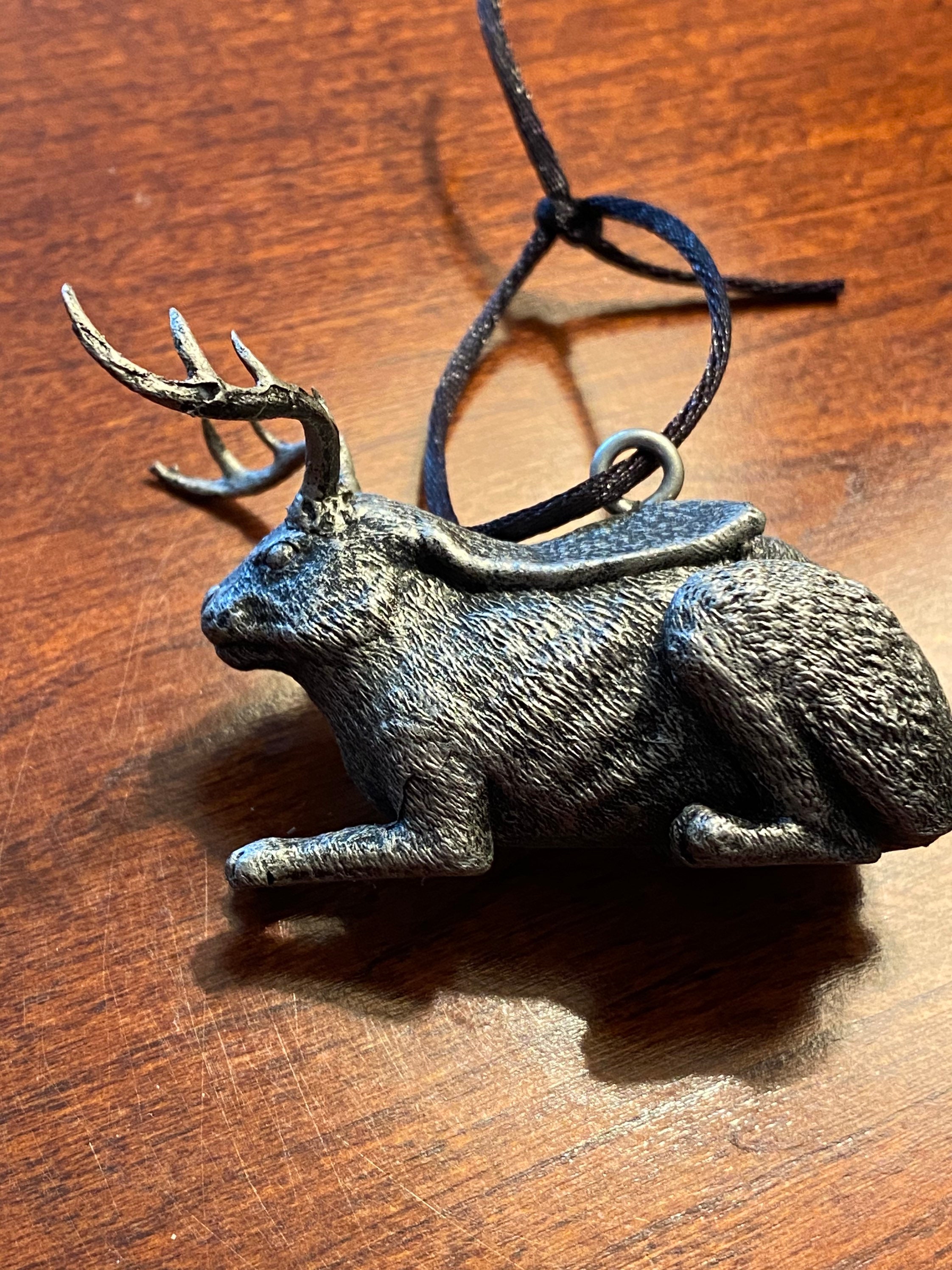 Jackalope Ornament cat Loaf Pose - Etsy UK