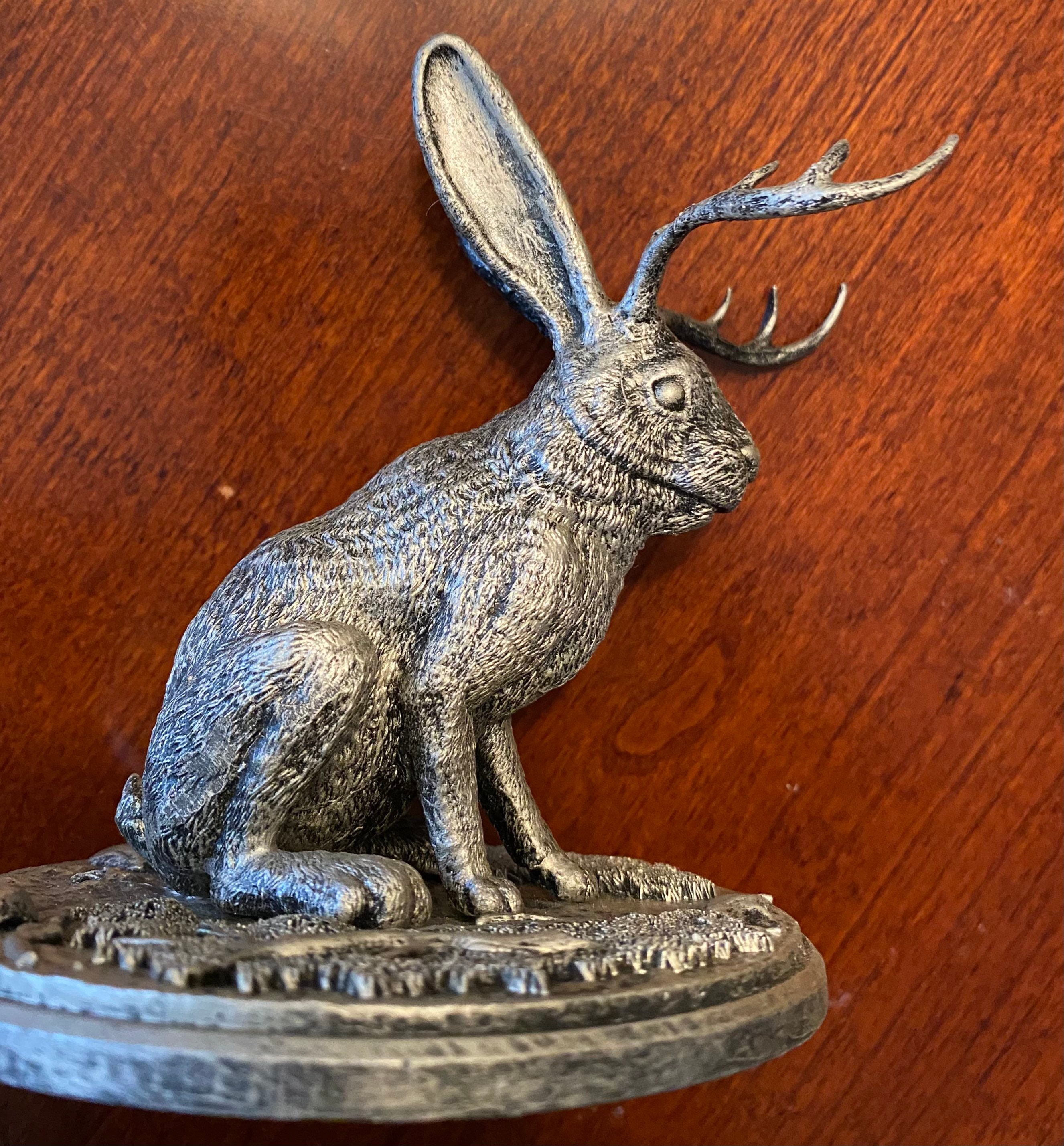Seated Jackalope Mini Statue | Etsy