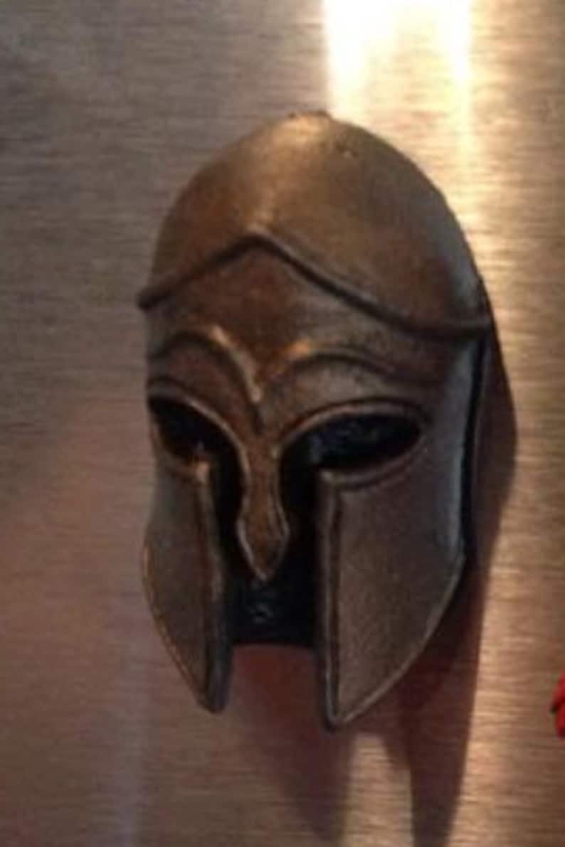 Spartan Helmet Magnet Forward Facing Bronze or Steel Finish - Etsy