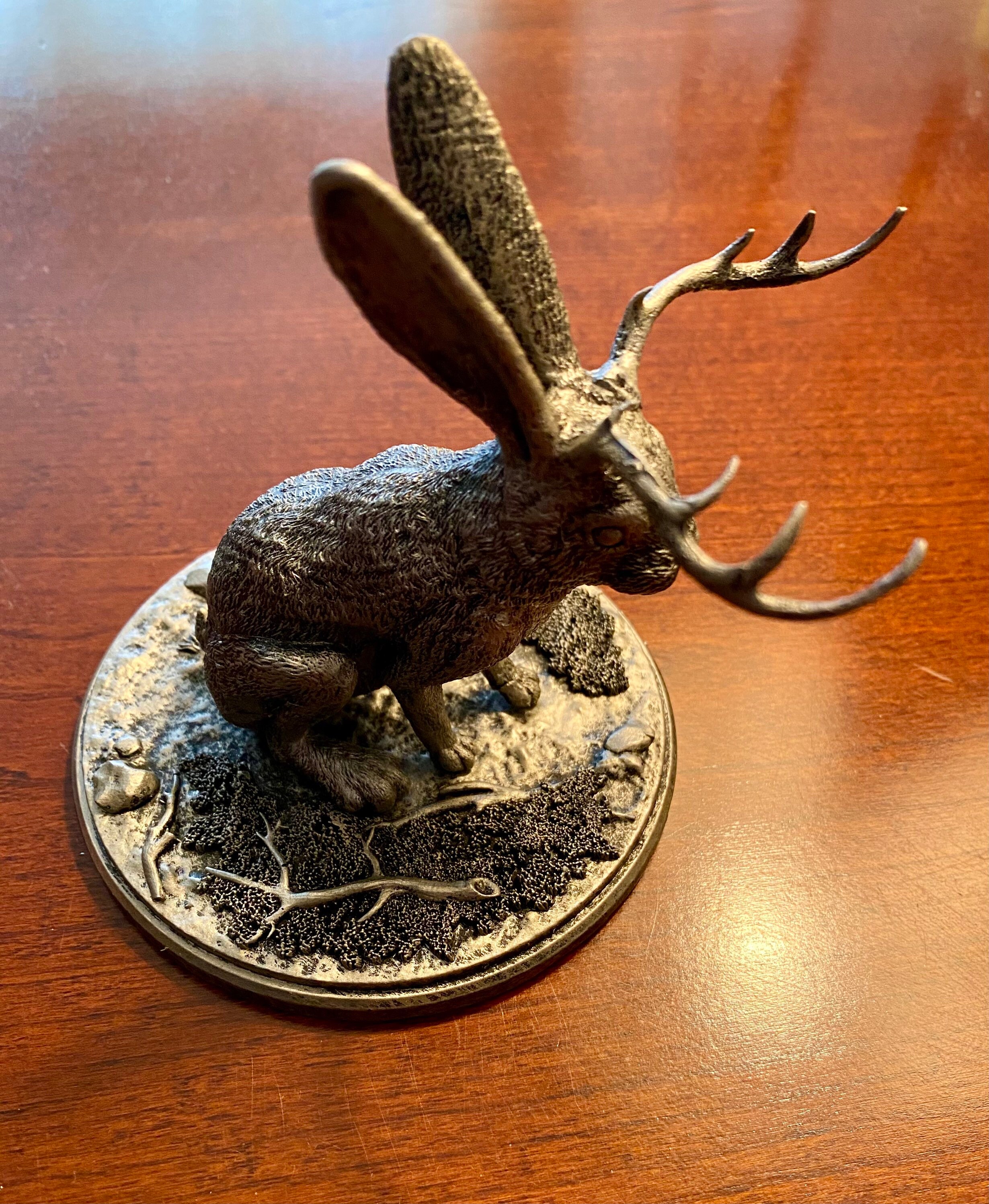 Seated Jackalope Mini Statue | Etsy
