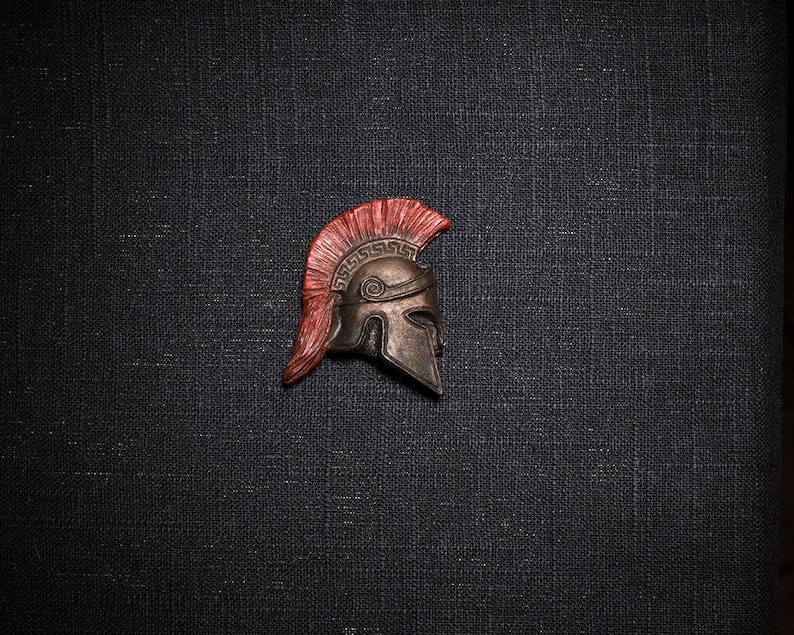 Spartan Helmet Magnet Side Profile Bronze or Steel Finish - Etsy