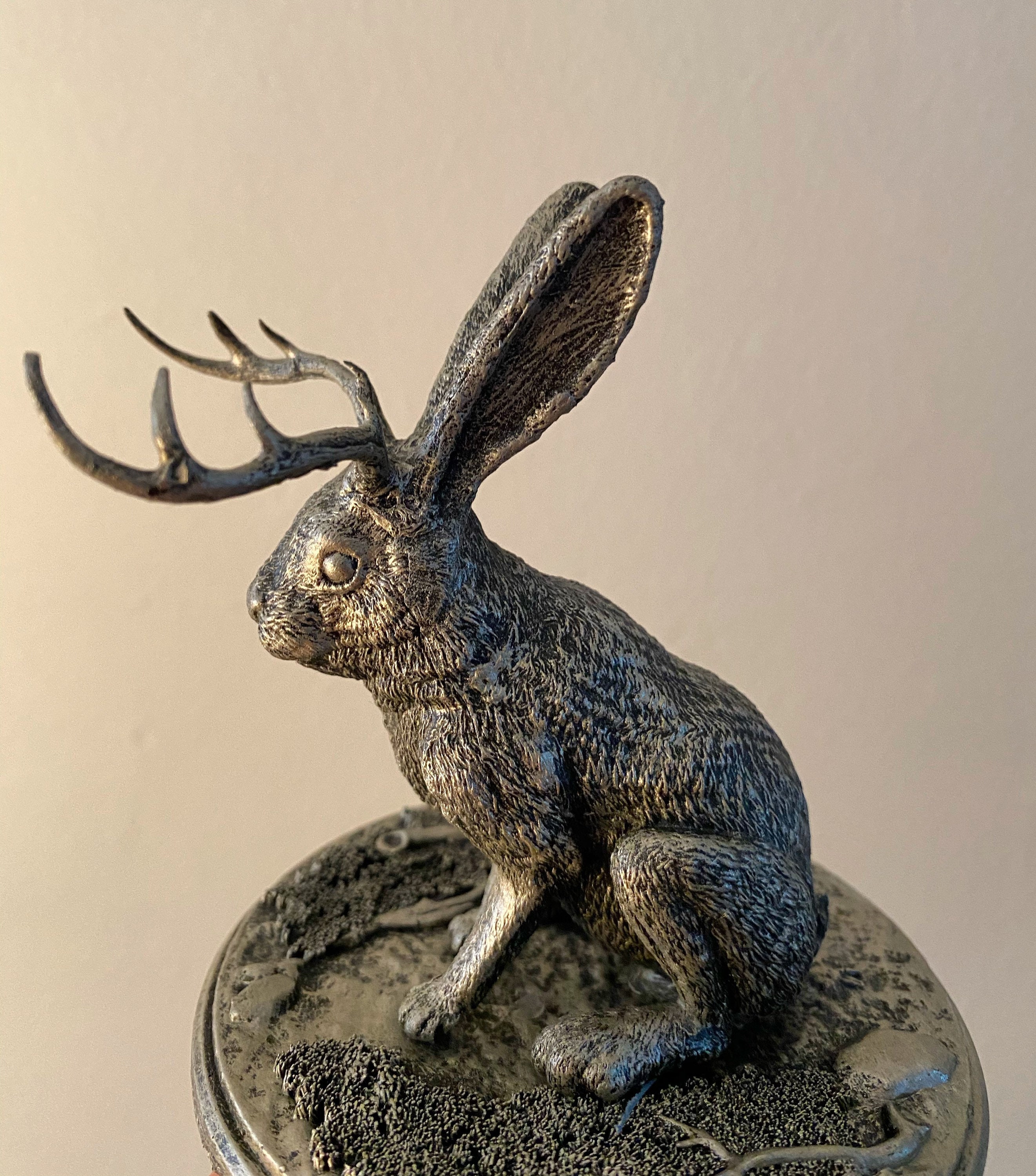 Seated Jackalope Mini Statue | Etsy